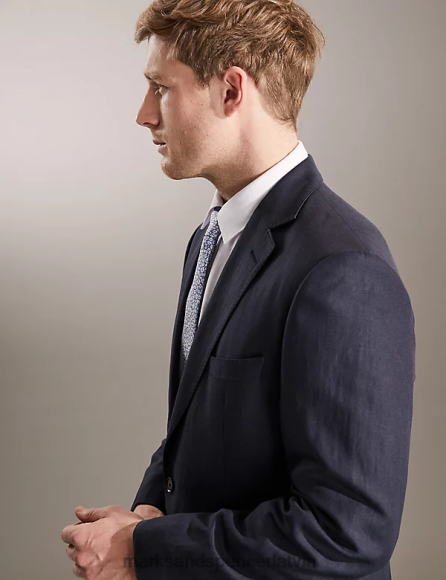 apģērbs Marks & Spencer regulāra pieguļoša itāļu zīda un lina jaka ...